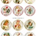 Vintage Victorian Christmas Round Images for Jewelry Making 2.5 Inch ...