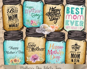 Mason Jar Gift Tags | Etsy