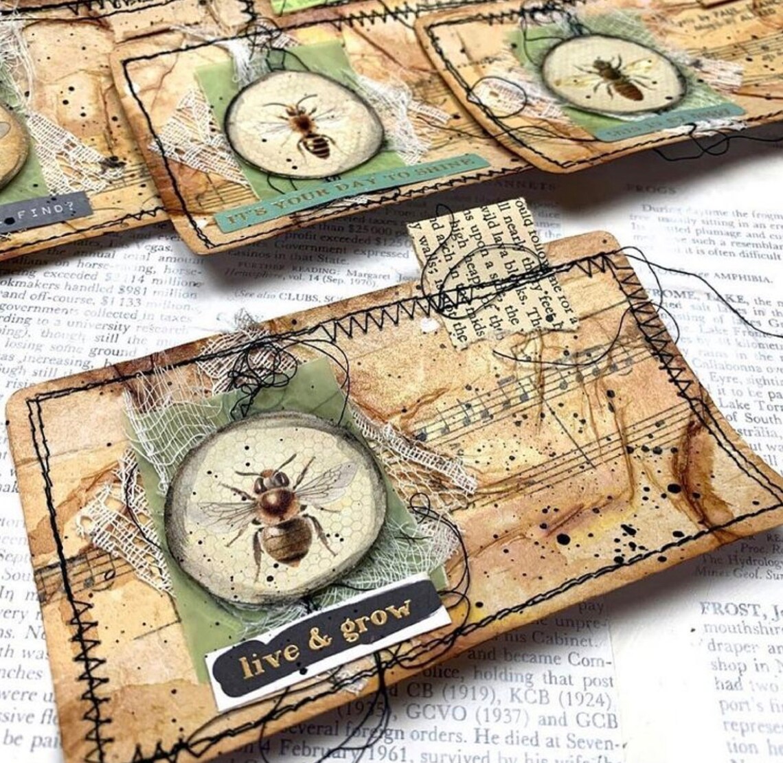 Bumble Bee Love Kit Digital Postcards Vintage Nature Images - Etsy