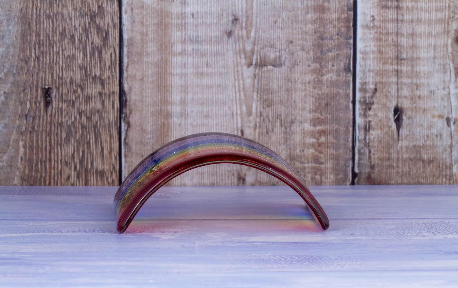 Rainbow Bridge Ashes Fused Glass Arc Suncatcher, Rainbow Bridge ...