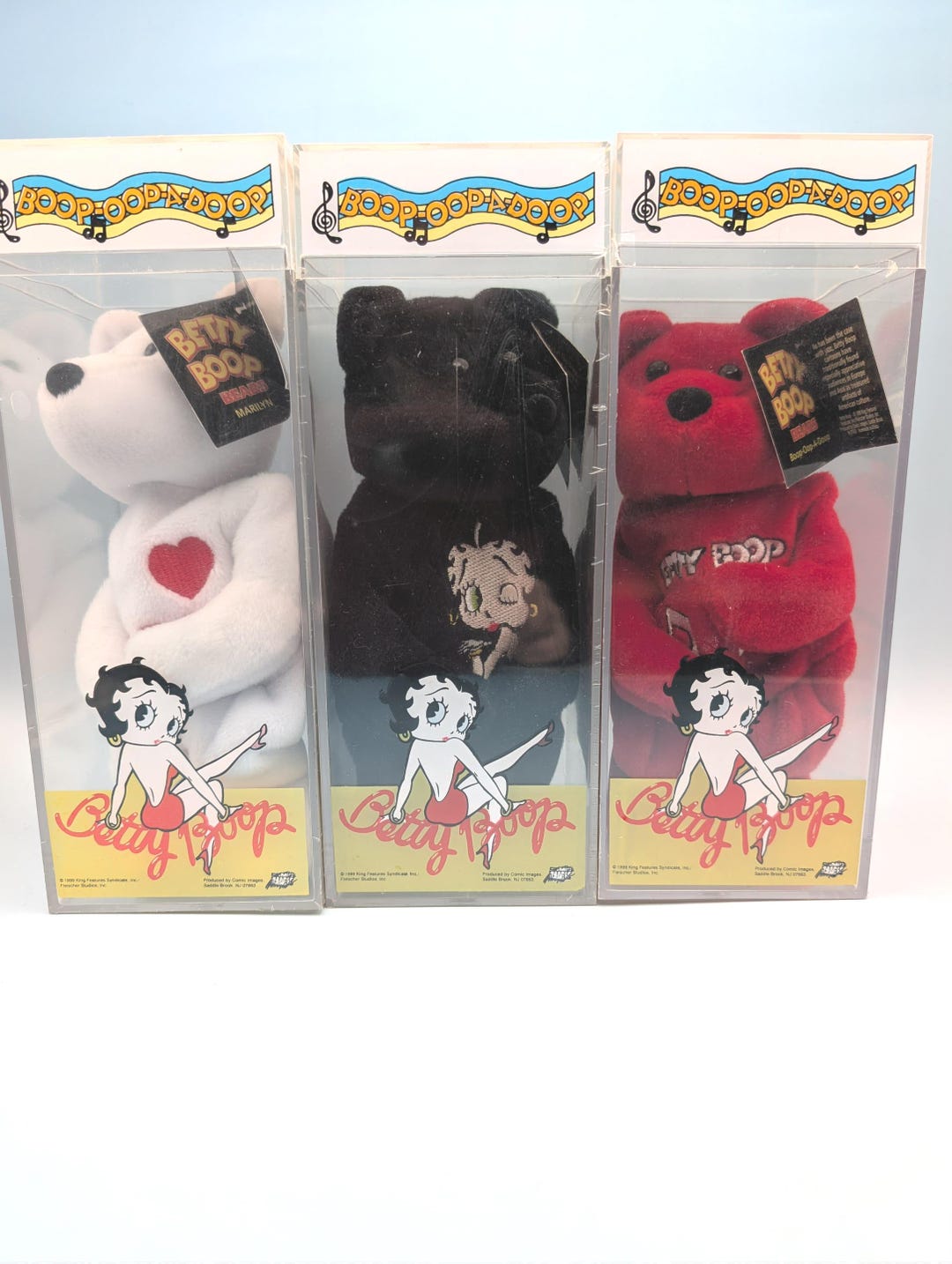 Betty Boop Collectable Vintage 1999 TY Beanies Set of 3, Betty Boop ...