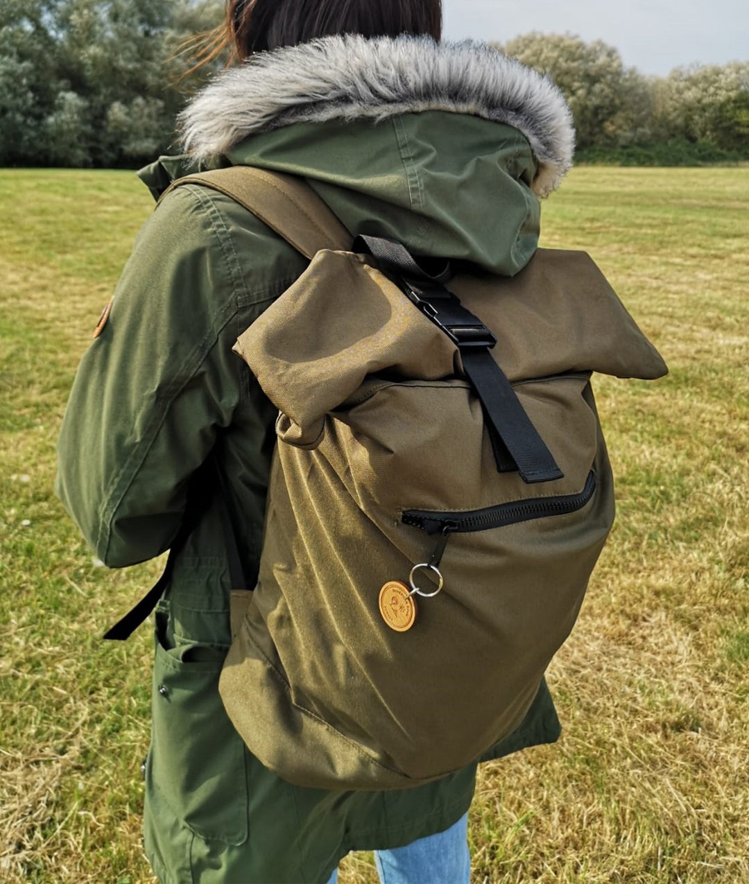 Recycled Backpack Rolled-top Camping Rucksack - Etsy