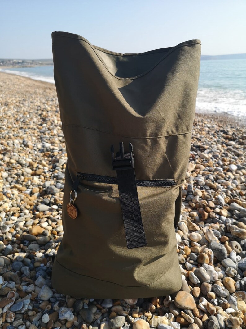 Recycled Backpack Rolled-top Camping Rucksack | Etsy