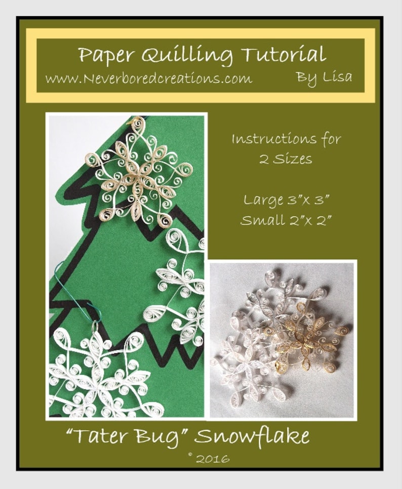 DIY Pattern: "tater Bug" Snowflake; Christmas Ornament Pattern/tutorial ...
