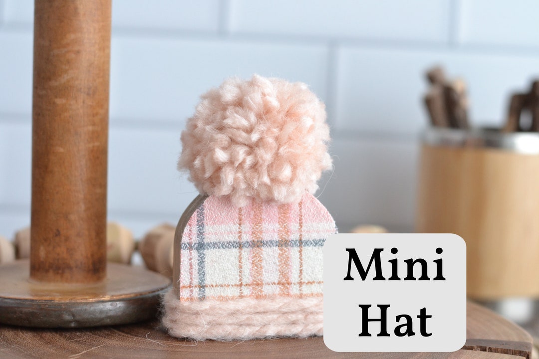 MINI Hat. Pink Plaid Mini Hat. Winter Decor. Winter Tiered - Etsy