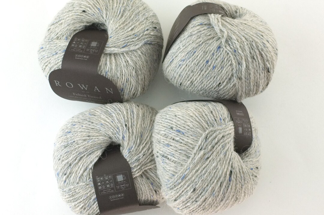 Rowan Felted Tweed Clay 177, Light Tweedy Warmer Gray, Alpaca, Merino ...