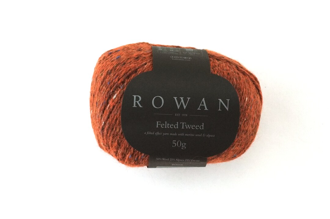 Rowan Felted Tweed Ginger 154, Dark Tweedy Rust Tweed, Merino Wool ...