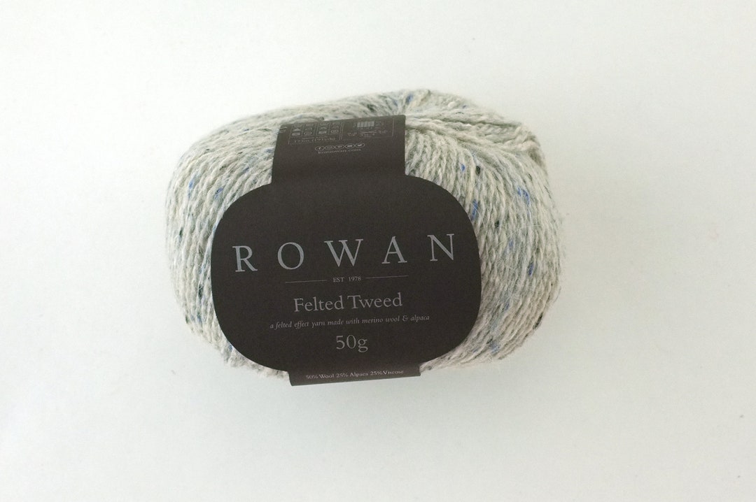 Rowan Felted Tweed Clay 177, Light Tweedy Warmer Gray, Alpaca, Merino ...