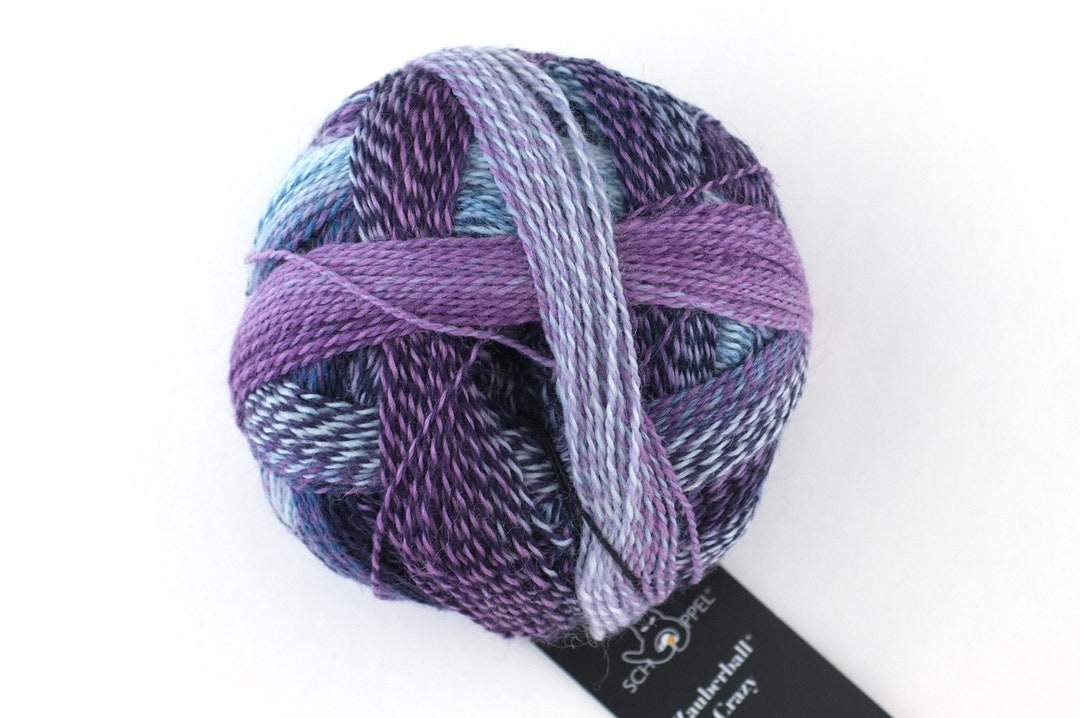 Crazy Zauberball Self Patterning Sock Yarn, Color 1699 Lilac Scent ...