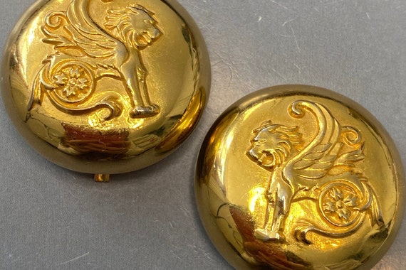 Rare ESCADA DESIGNER Vintage Gold French Mythical Fly… - Gem