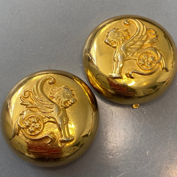 Rare ESCADA DESIGNER Vintage Gold French Mythical Fly… - Gem