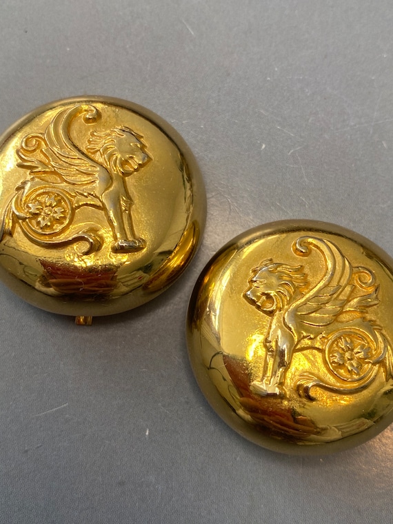 Rare ESCADA DESIGNER Vintage Gold French Mythical Fly… - Gem