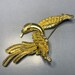 WONDERFUL Large PARADISE PHOENIX Bird Brooch Gold Plated With Clear ...