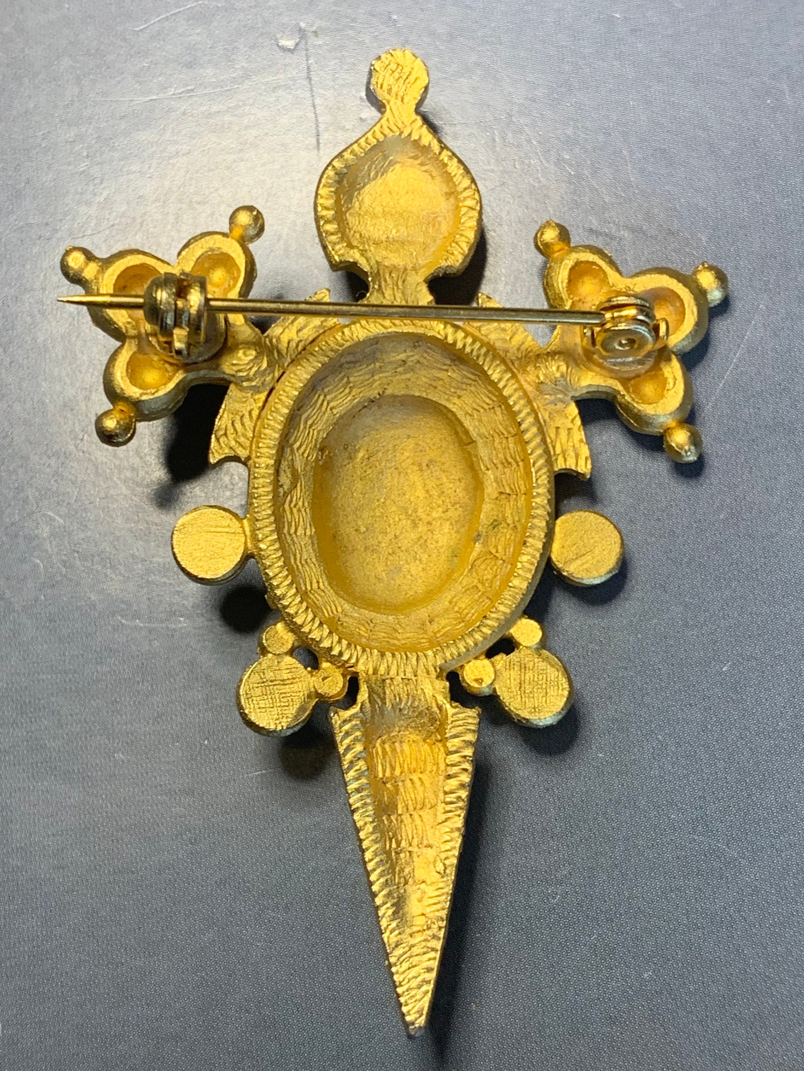 FRENCH 1980s DEMI PARURE Matte Gold Ruby Red Enamel Purple - Etsy