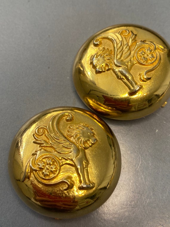 Rare ESCADA DESIGNER Vintage Gold French Mythical Fly… - Gem