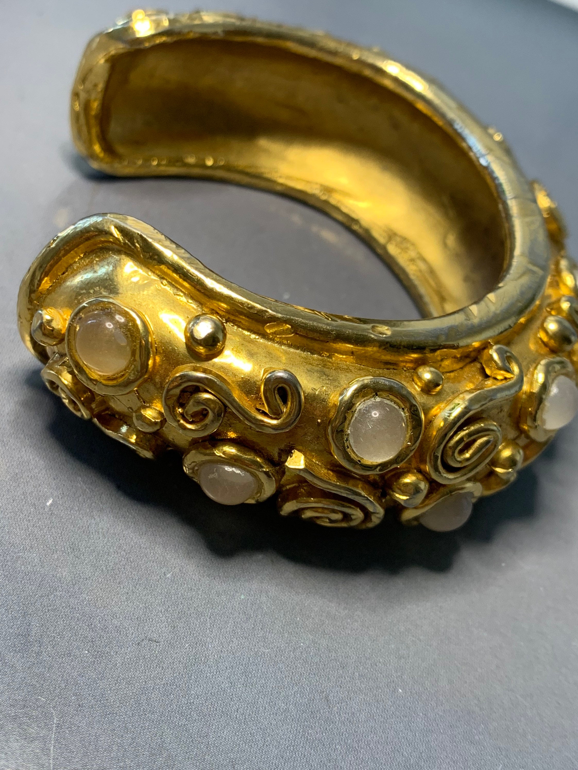 Edouard Rambaud Paris Gilt Metal Gold Plated/white Grippoix - Etsy