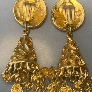 FABULOUS EDOUARD RAMBAUD Vintage 1980s Designer Gold Metal Etruscan ...