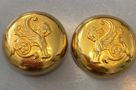 Rare ESCADA DESIGNER Vintage Gold French Mythical Fly… - Gem