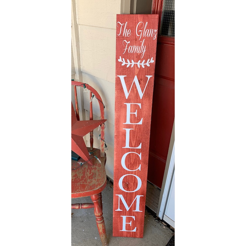 Personalized Family Name Porch Sign | Welcome Sign - Etsy