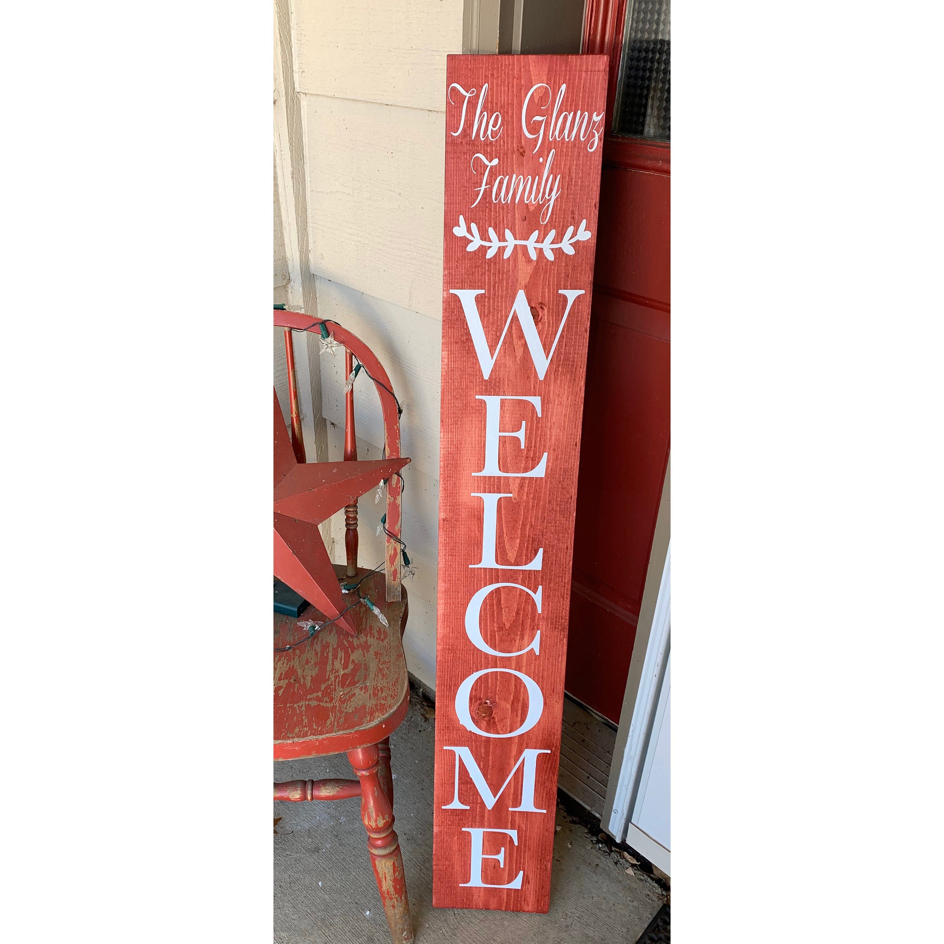 Personalized Family Name Porch Sign | Welcome Sign - Etsy