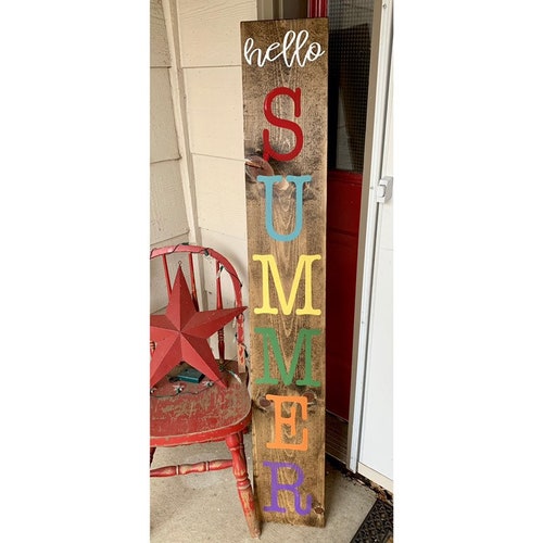 Hello Summer Porch Sign Welcome Sign - Etsy