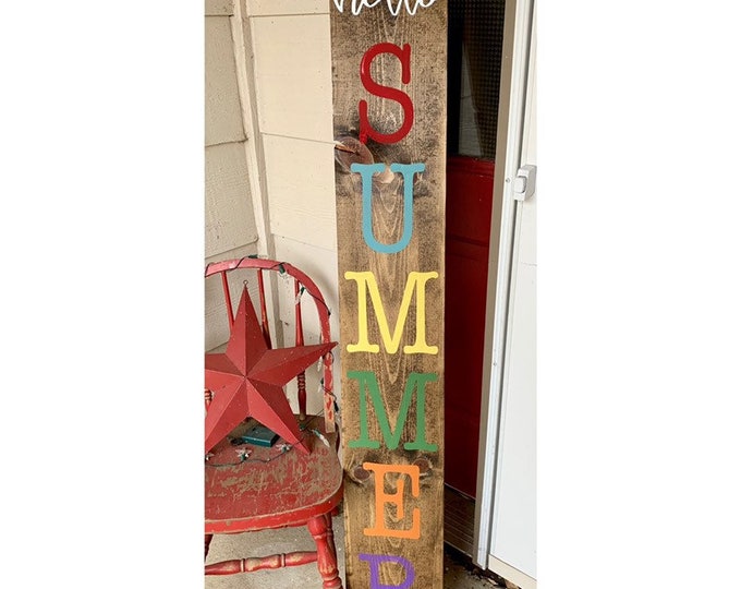 Hello Summer Porch Sign Welcome Sign - Etsy