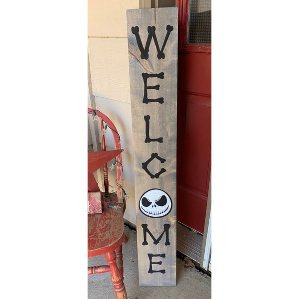 Jack Skellington Welcome Sign - Etsy