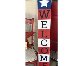 Red White Blue Sign | Etsy