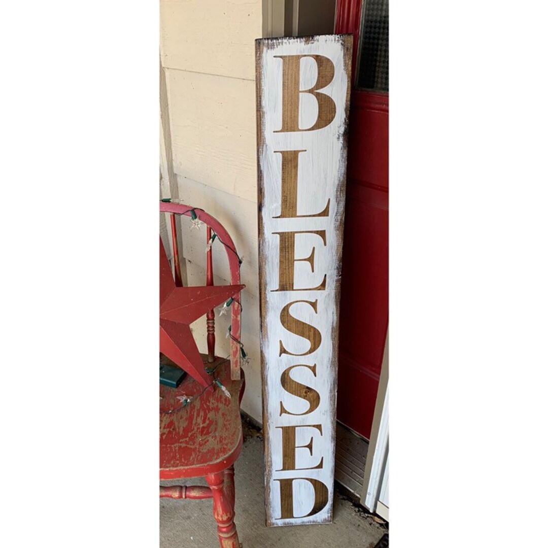 Blessed Porch Wood Welcome Sign - Etsy