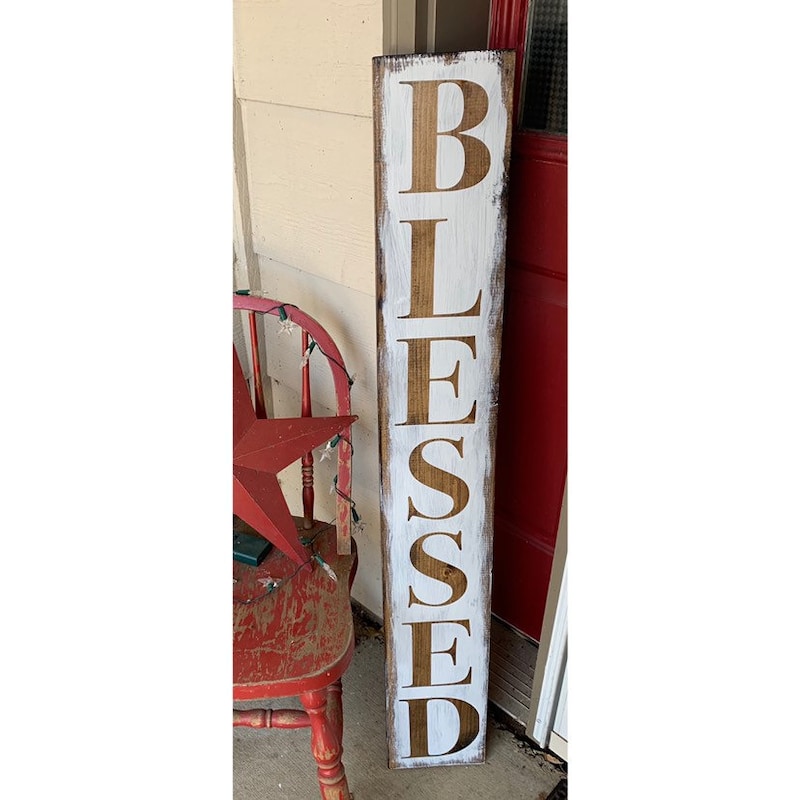 Wooden Blessed Sign - Etsy