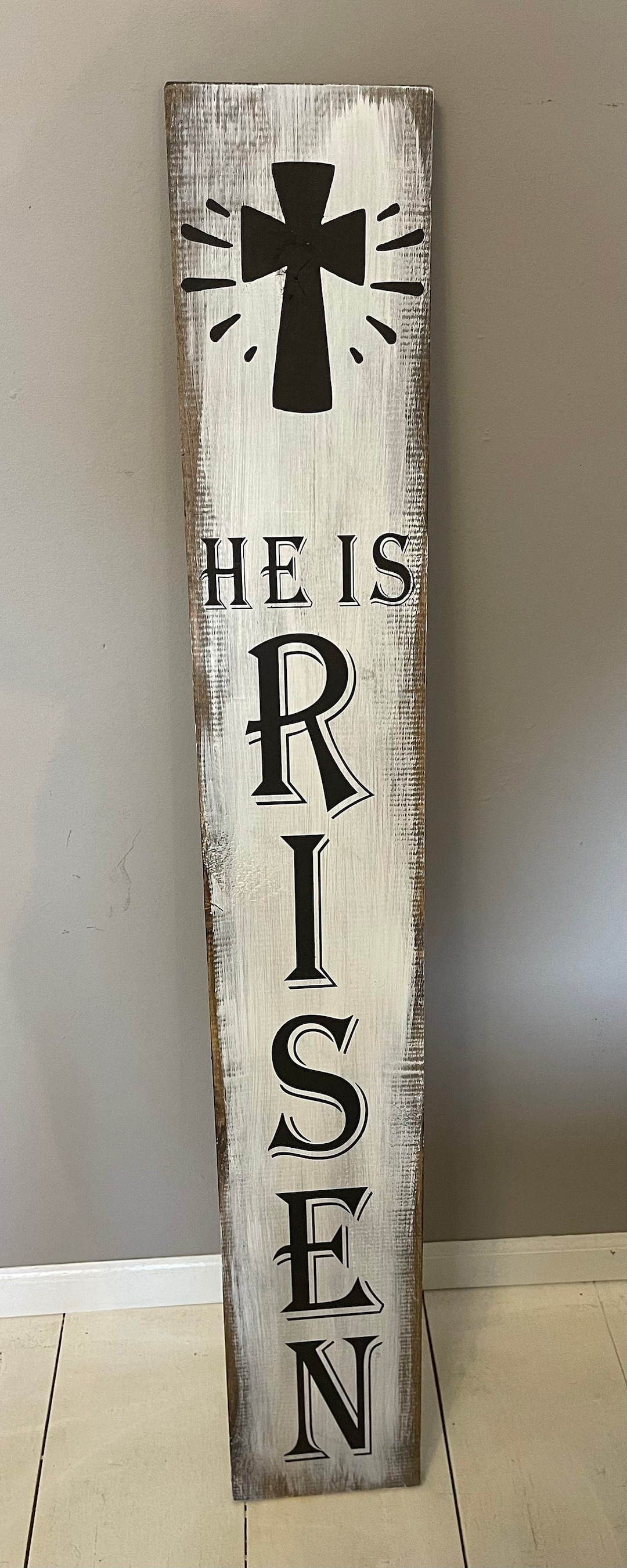 He is Risen Porch Sign Welcome Sign Front Door Entry - Etsy