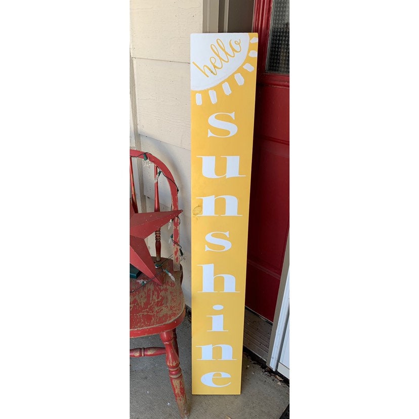 Hello Sunshine Porch Sign Welcome Sign - Etsy