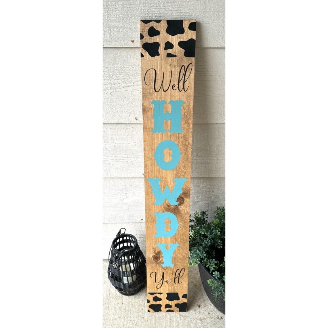 Well Howdy Y'all Front Porch Sign | Welcome Sign - Etsy