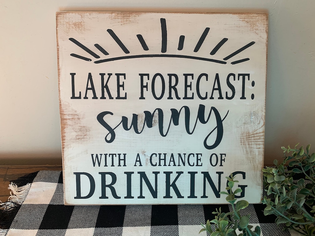 Lake Forecast Wood Sign - Etsy