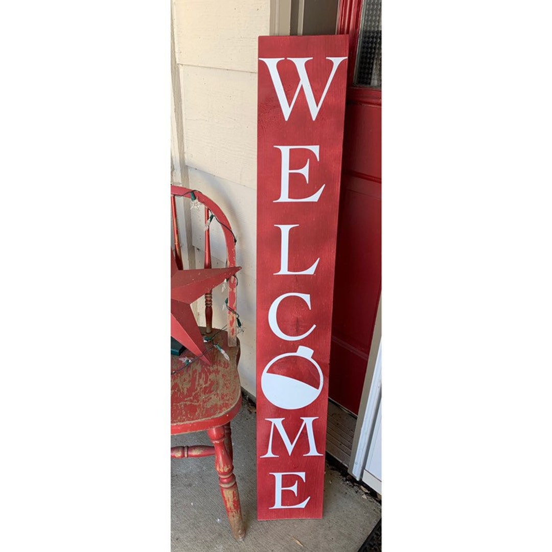 Welcome Bobber Fishing Porch Sign | Welcome Sign - Etsy
