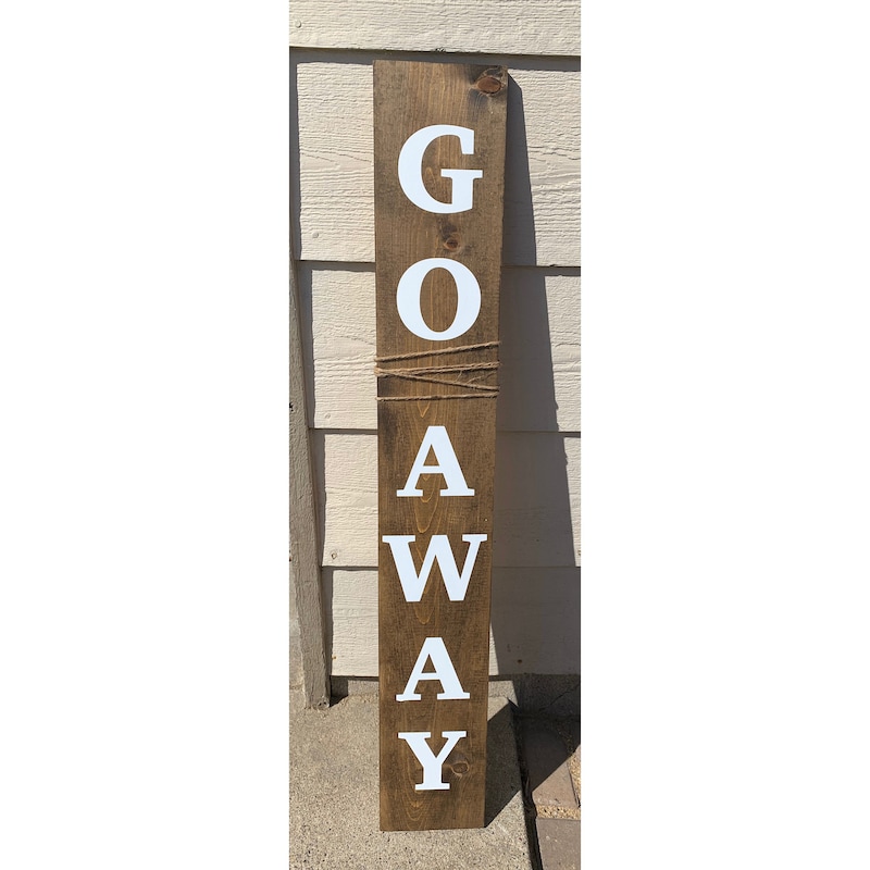 Go Away Porch Sign - Etsy