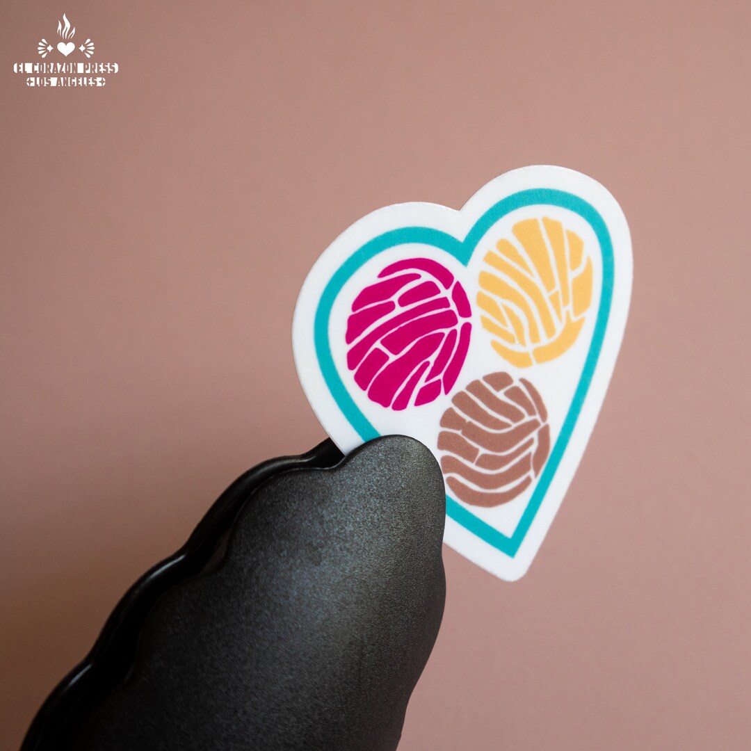 Pan Dulce Amor / Concha Mexican Bread Heart Vinyl Waterproof Sticker ...