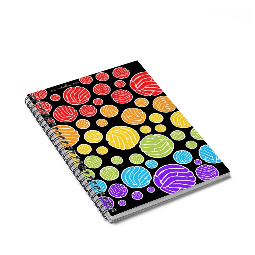 RAINBOW Concha Print / Pan Dulce Mexicano Art Latinx Lined - Etsy