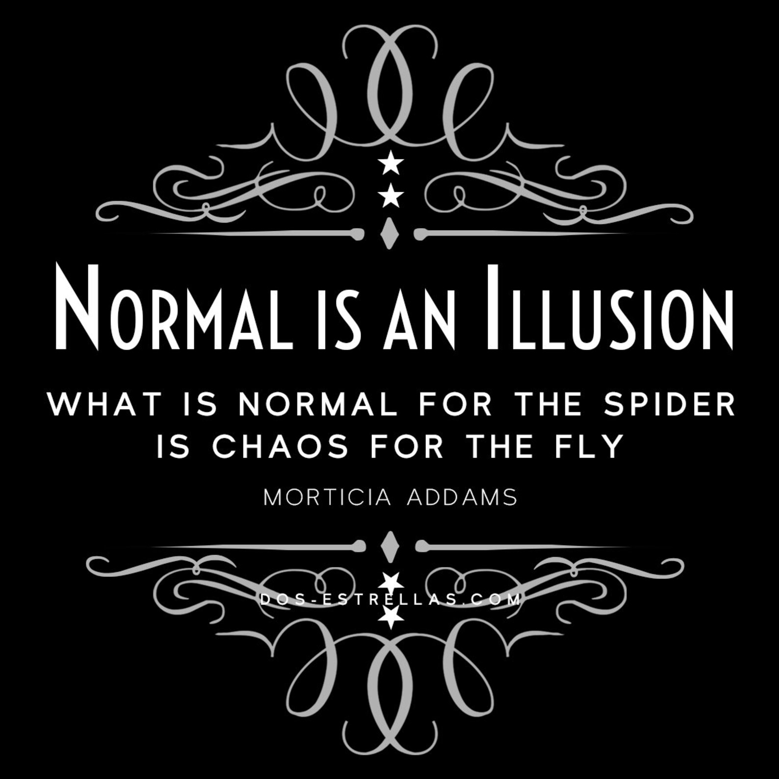 Morticia Addams / Normal is an Illusion Quote / Goth Art Mug - Etsy