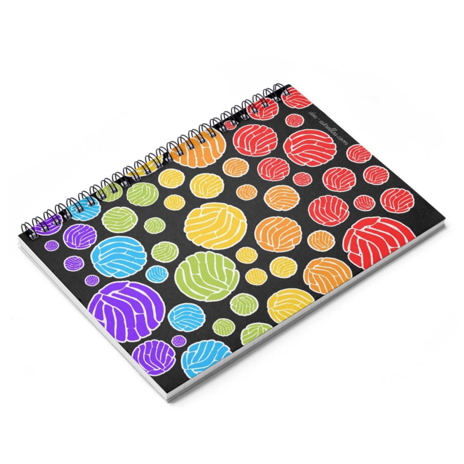 RAINBOW Concha Print / Pan Dulce Mexicano Art Latinx Lined - Etsy