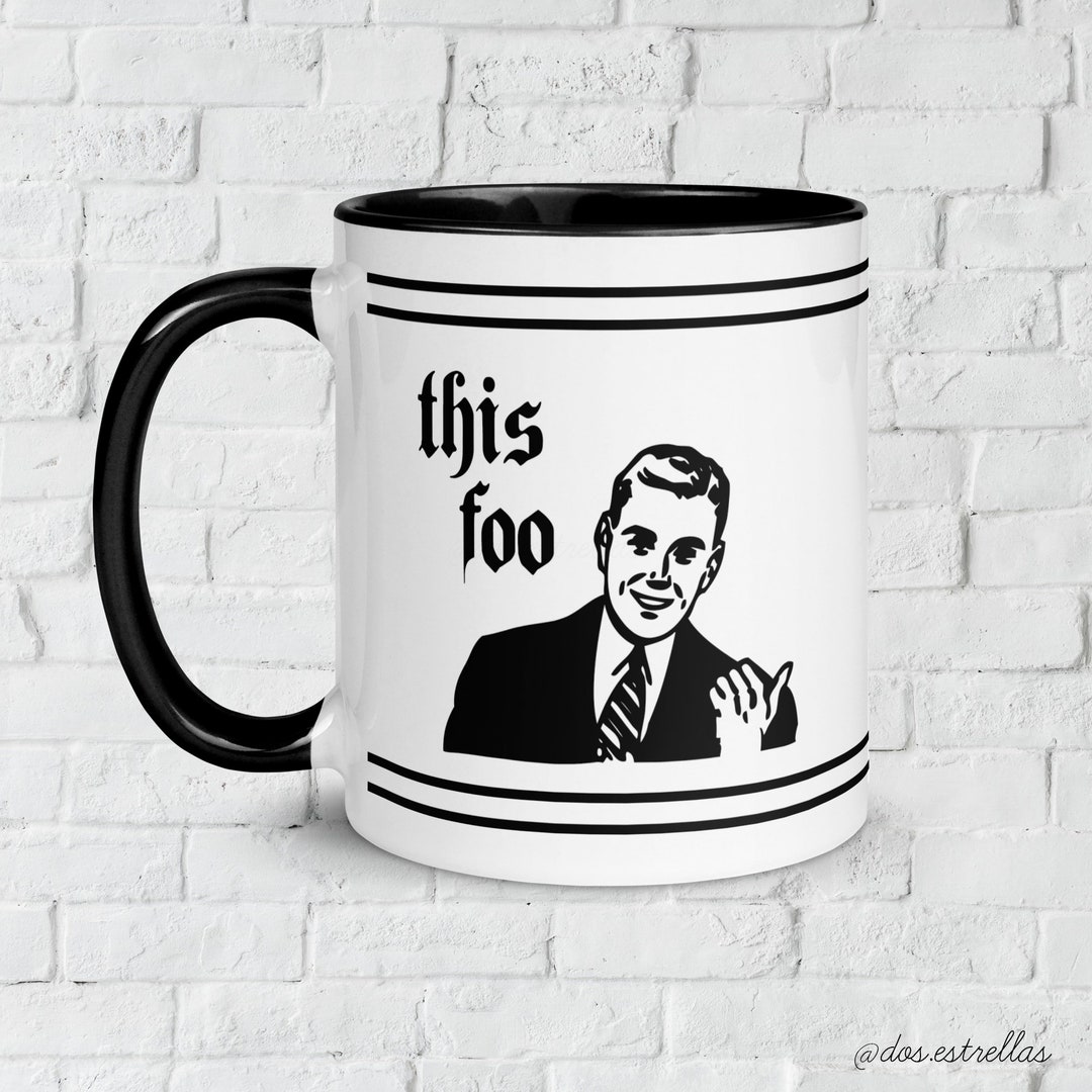 THIS Foo / Black and White Vintage Art Gangsta 11 Ounce Mug - Etsy