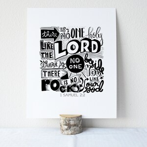 1 Samuel 2:2 Printable Bible Verse Art Print 8x10 Digital Wall Art Gift ...