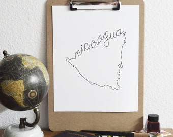 Printable Panama Art Print 8x10 Travel Country Central America | Etsy