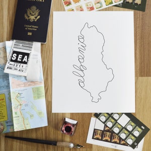 Printable Albania Art Print 8x10 Travel Country Digital Wall Art Gift ...