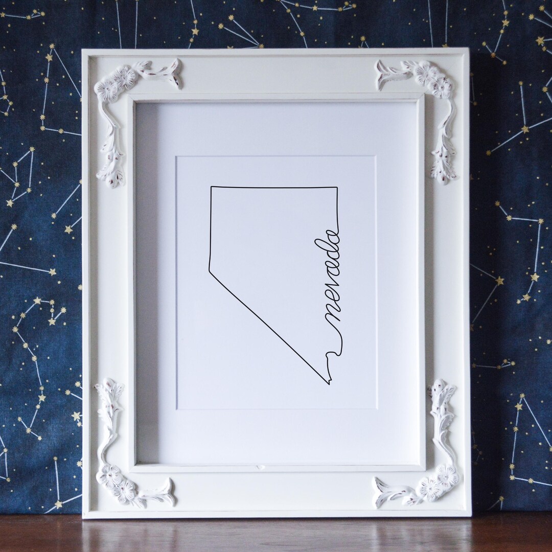 Printable Nevada State Art Print Digital Wall Art Gift - Etsy