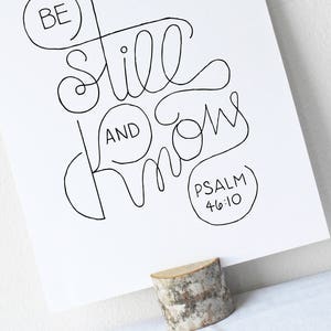 Psalm 46:10 Printable Bible Verse Art Print 8x10 Digital Wall Art Gift ...
