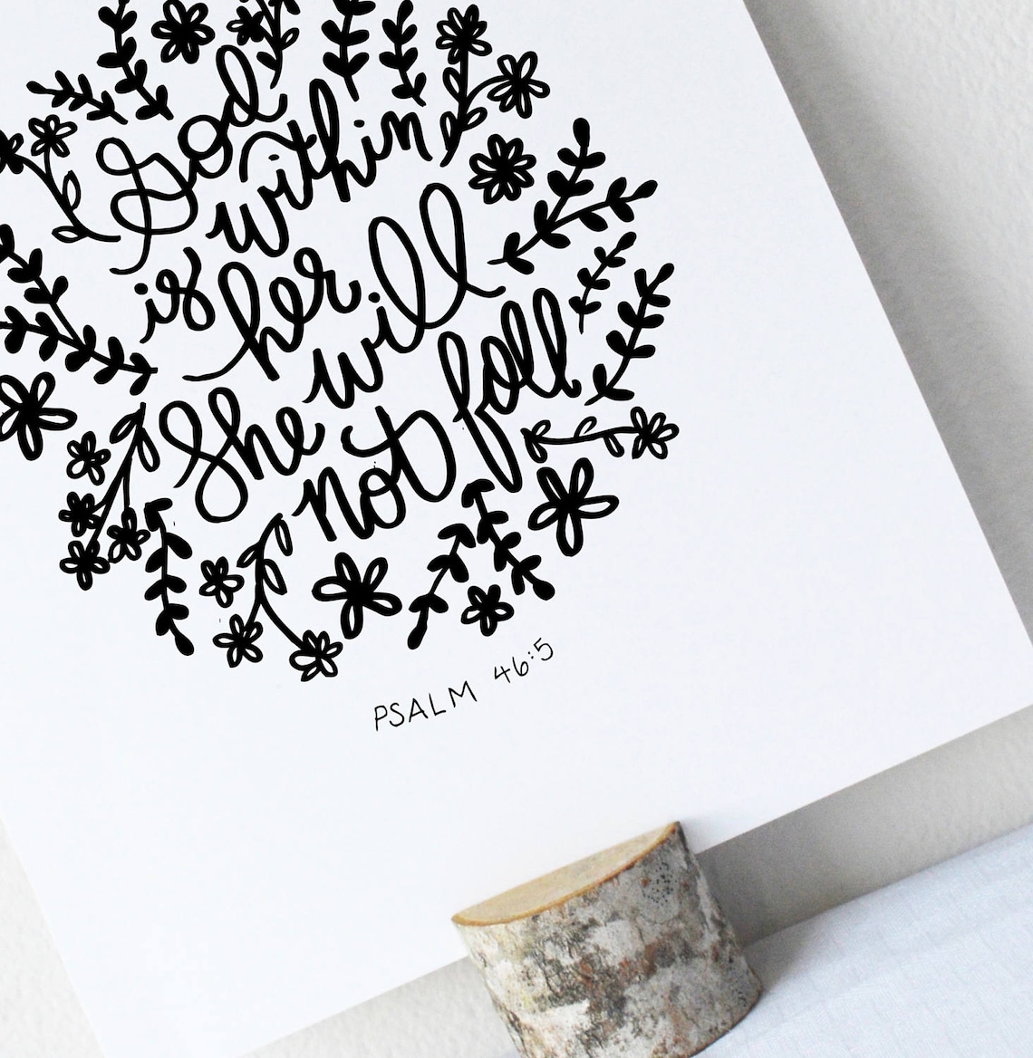 Psalm 46:5 Printable Bible Verse Art Print 8x10 Digital Wall | Etsy