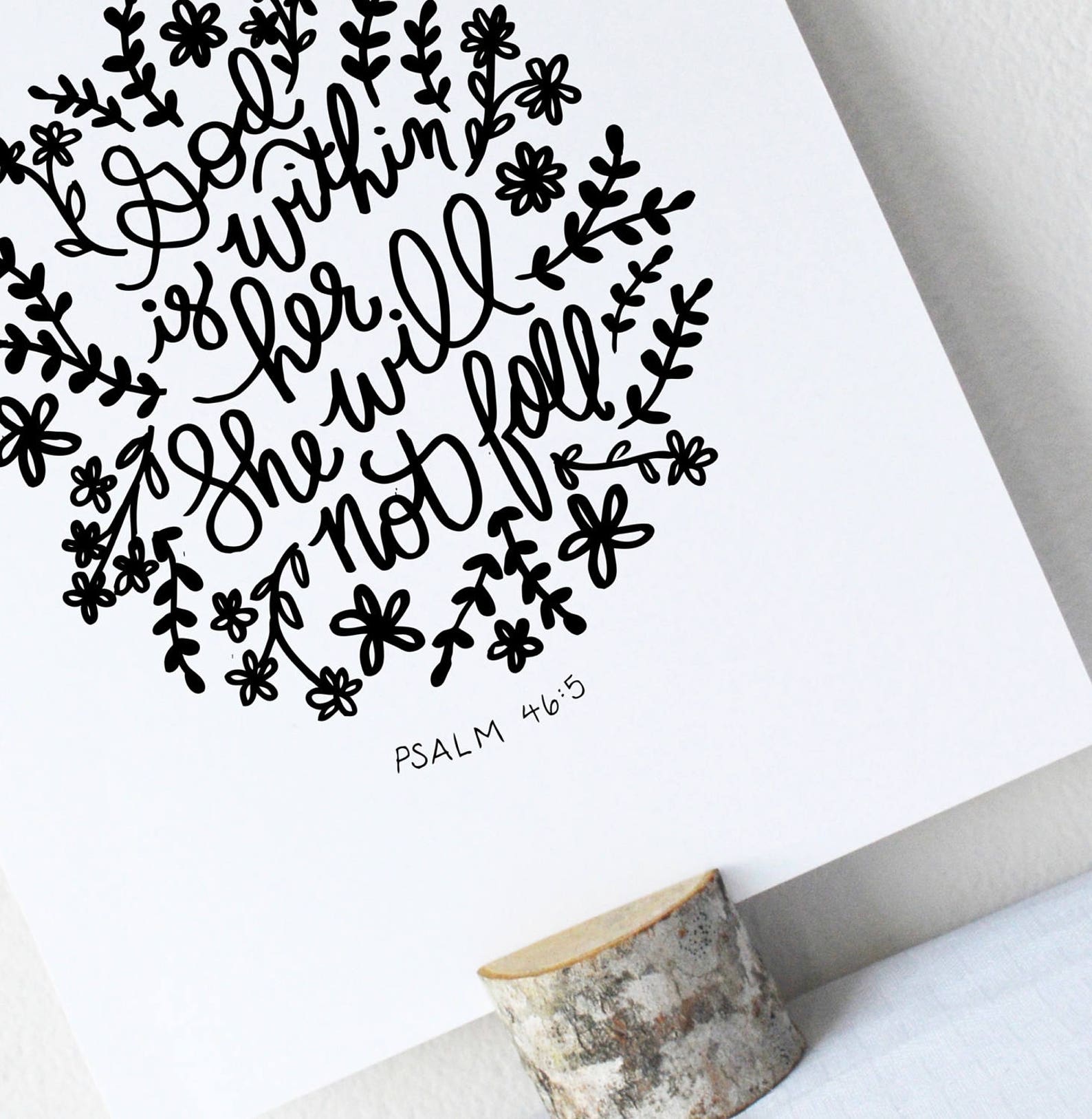 Psalm 46:5 Printable Bible Verse Art Print 8x10 Digital Wall | Etsy