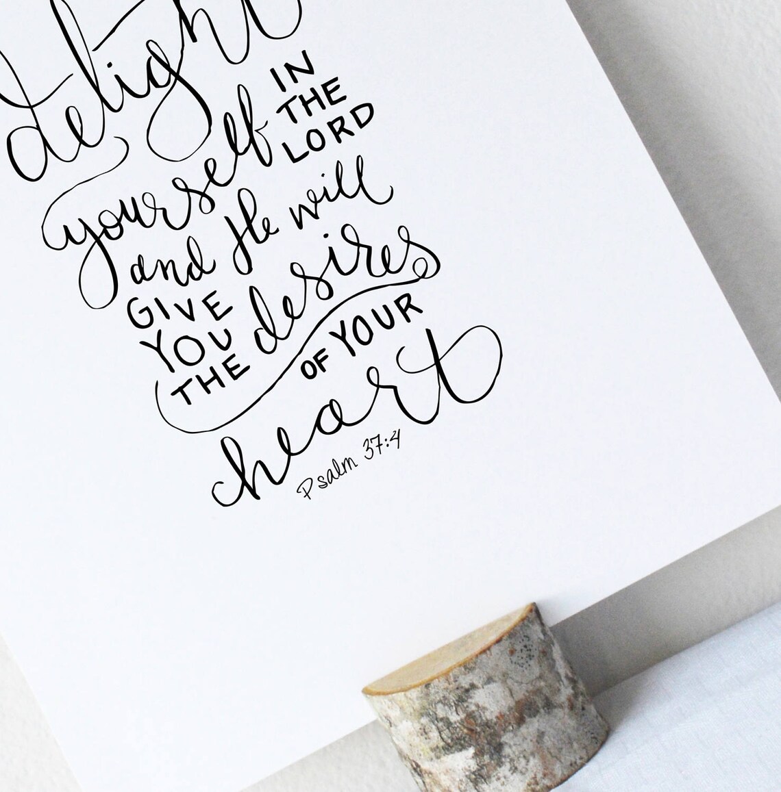 Psalm 37:4 Printable Bible Verse Art Print 8x10 Digital Wall | Etsy