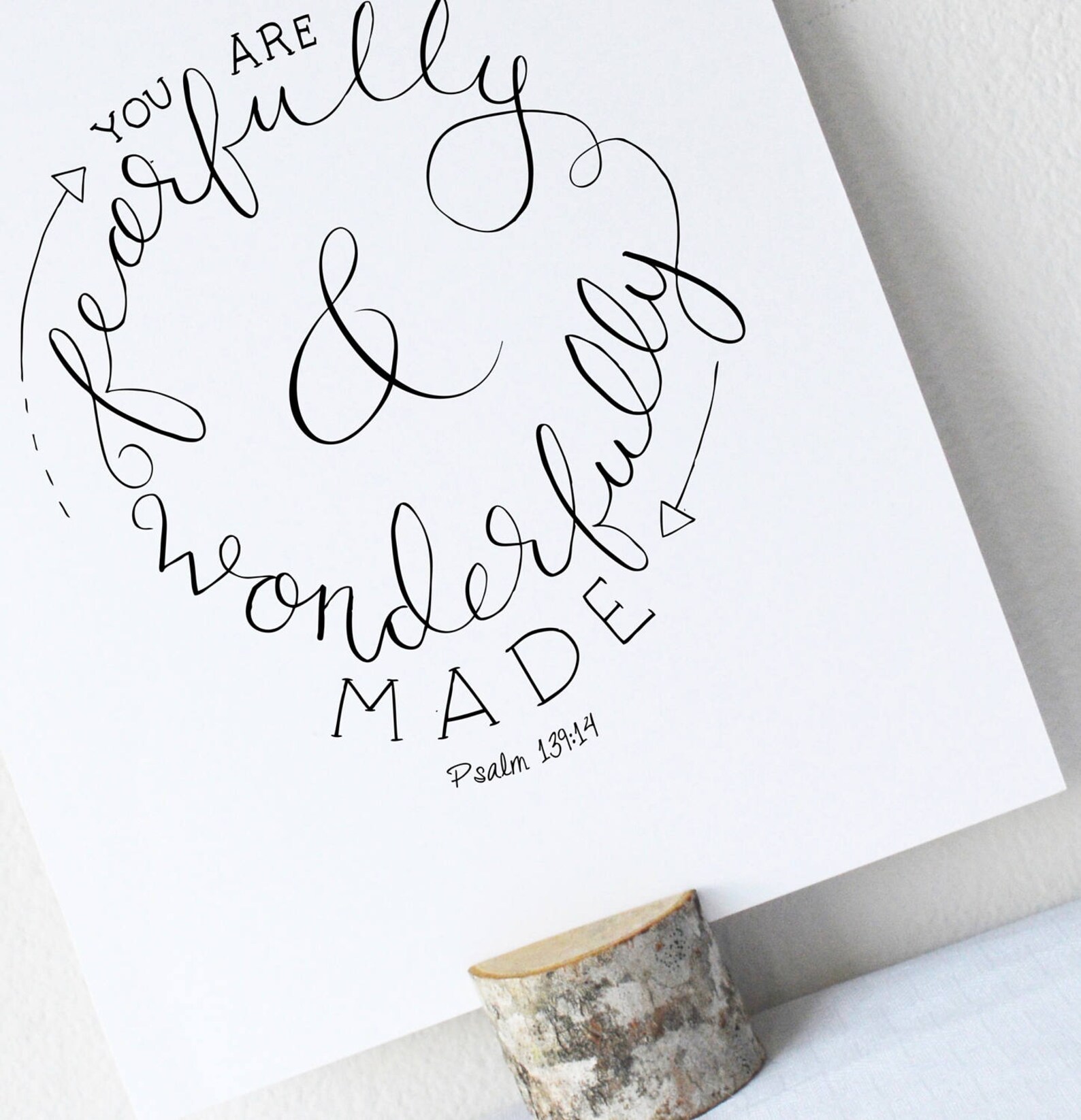 Psalm 139:14 Printable Bible Verse Art Print 8x10 Digital Wall - Etsy